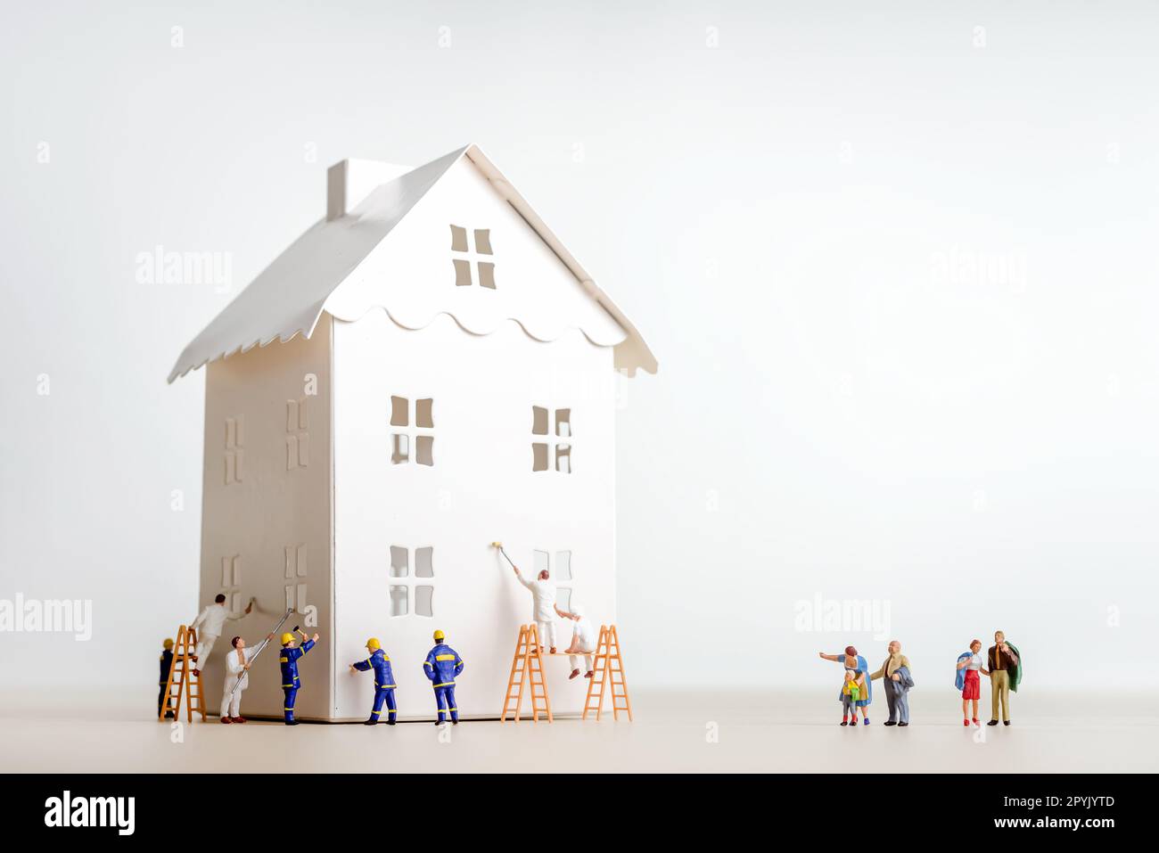 Family house construction concept Stock Photo - Alamy