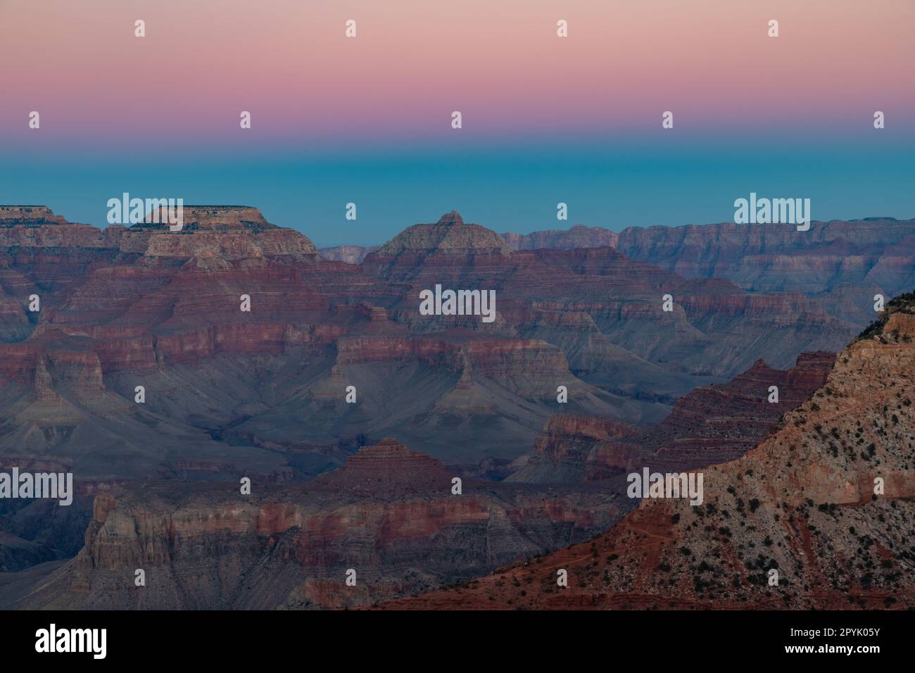 Grand Canyon National Park - South Rim Sunset - Mather Point Stock ...