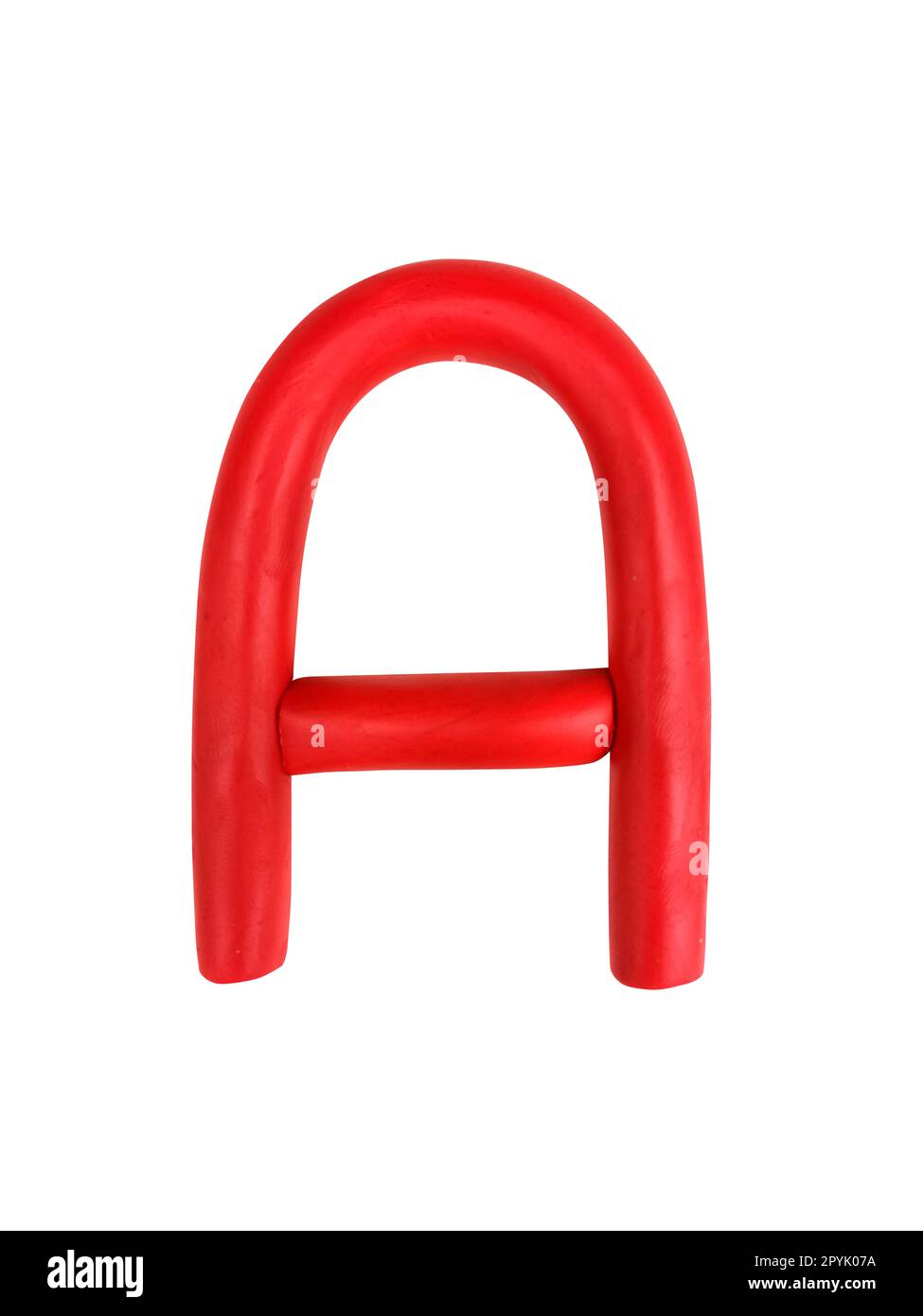 Handmade plasticine alphabet isolated on white background. English ...