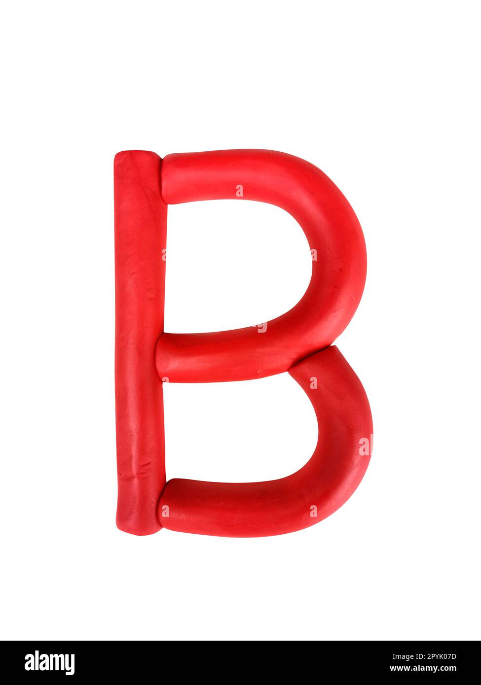 Handmade plasticine alphabet isolated on white background. English ...