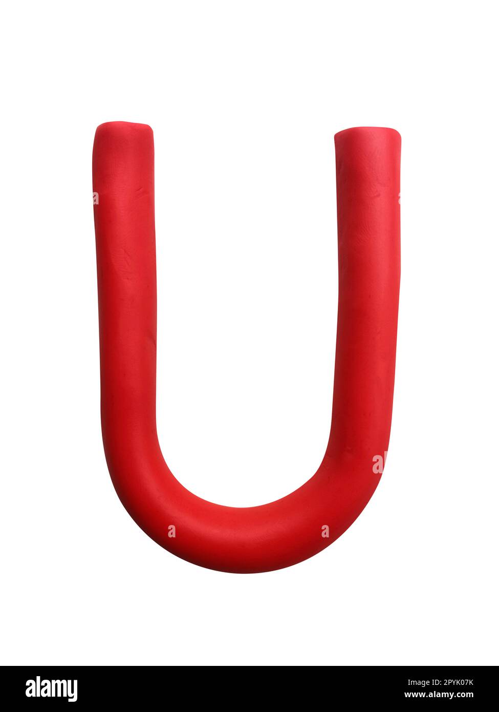 Handmade plasticine alphabet isolated on white background. English ...