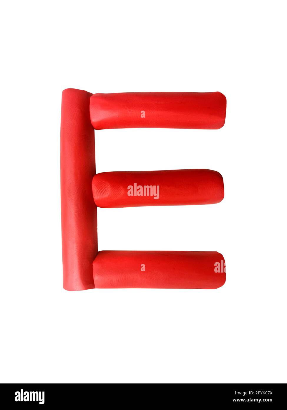 Handmade plasticine alphabet isolated on white background. English ...