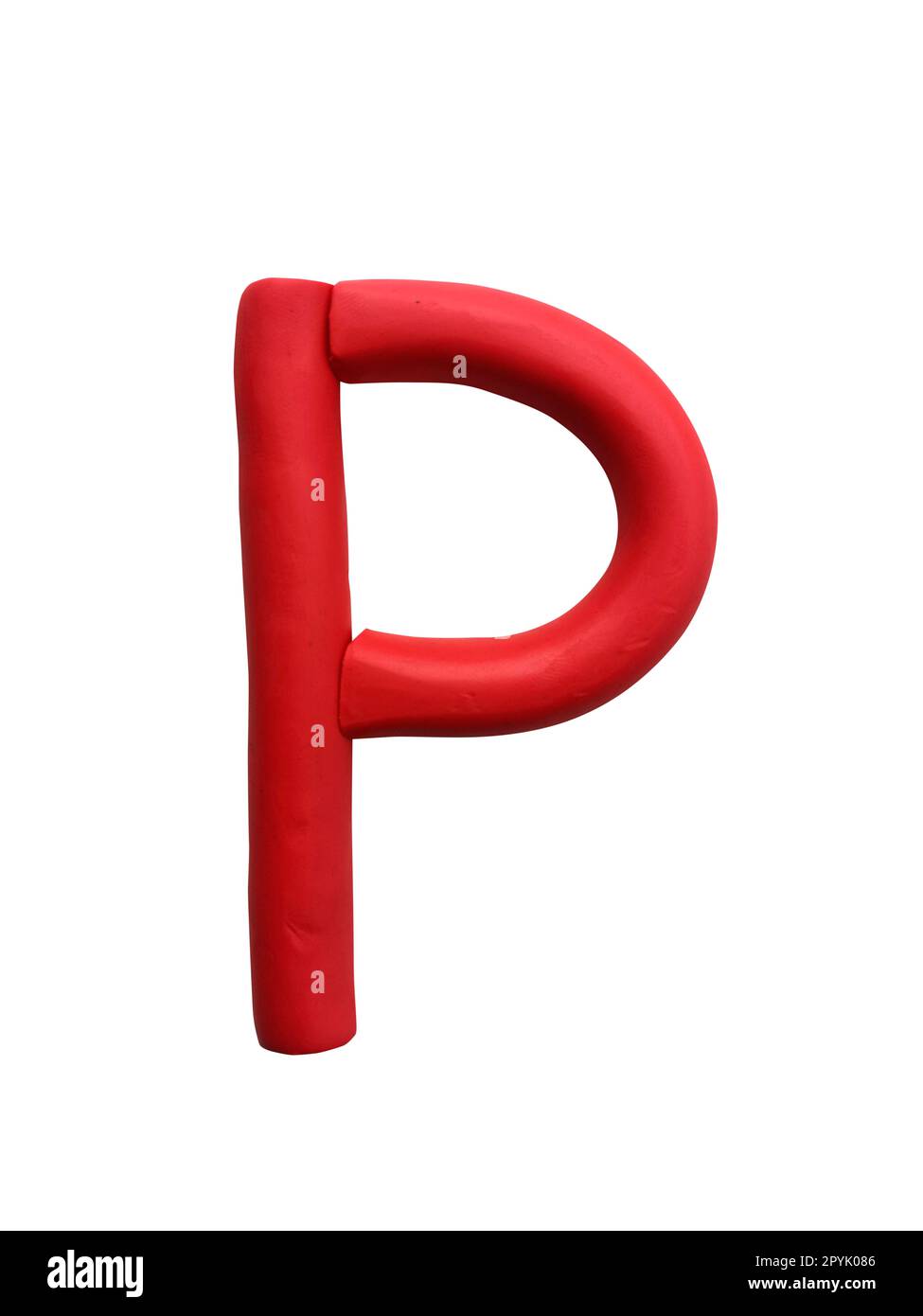 Handmade plasticine alphabet isolated on white background. English ...