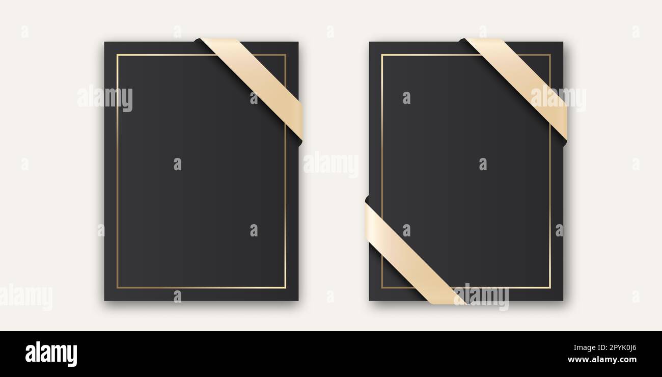 Vector Vertical A4, A5 Blank Black Card. Booklet, Postcard, Greting ...