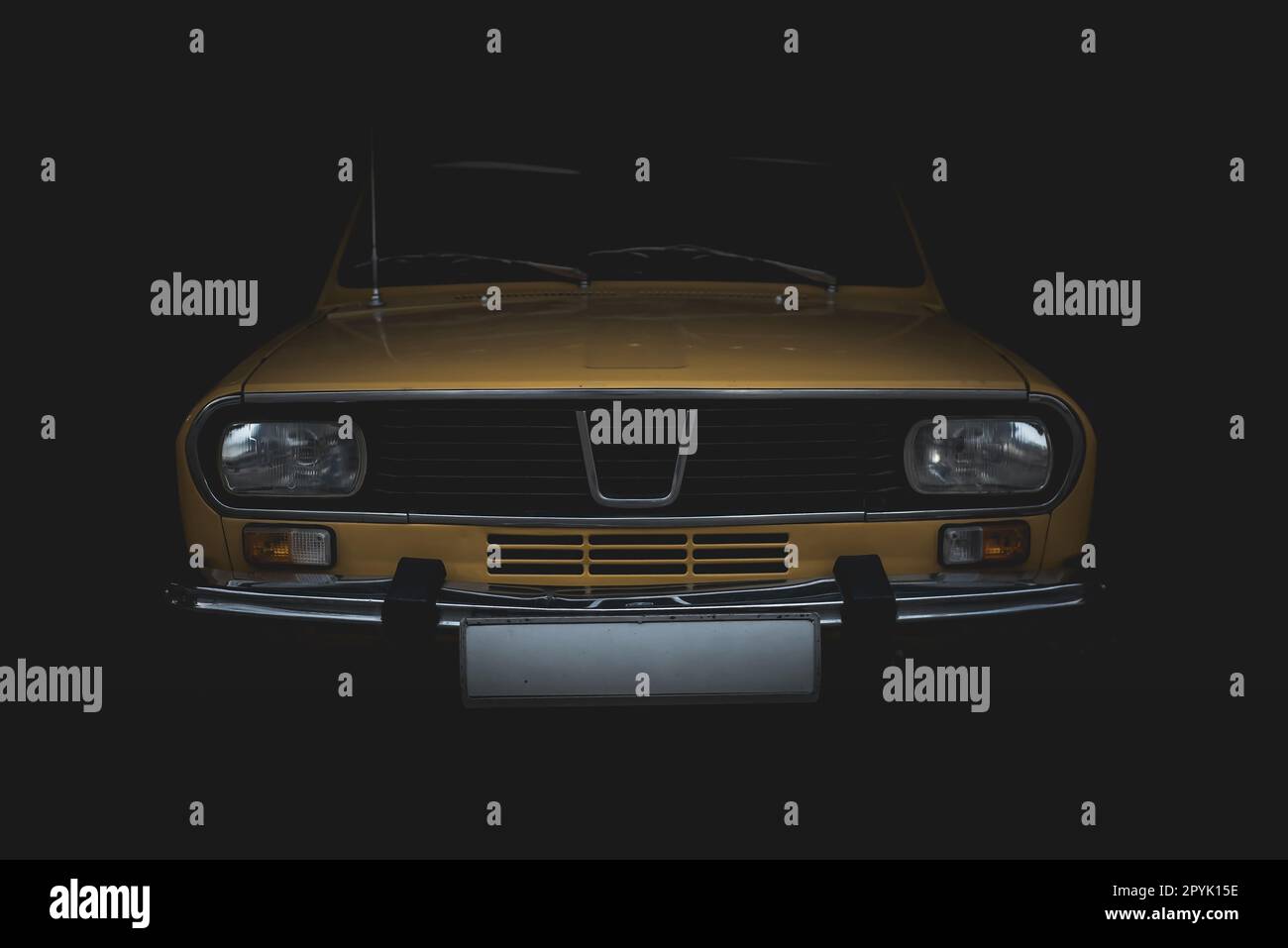 Retro car front close-up view Stock Photo - Alamy