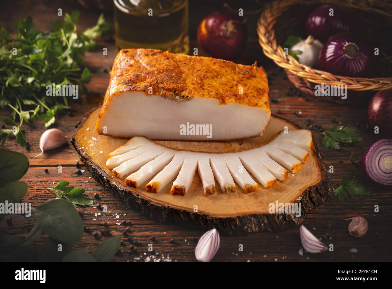 Lard with spices hi-res stock photography and images - Alamy