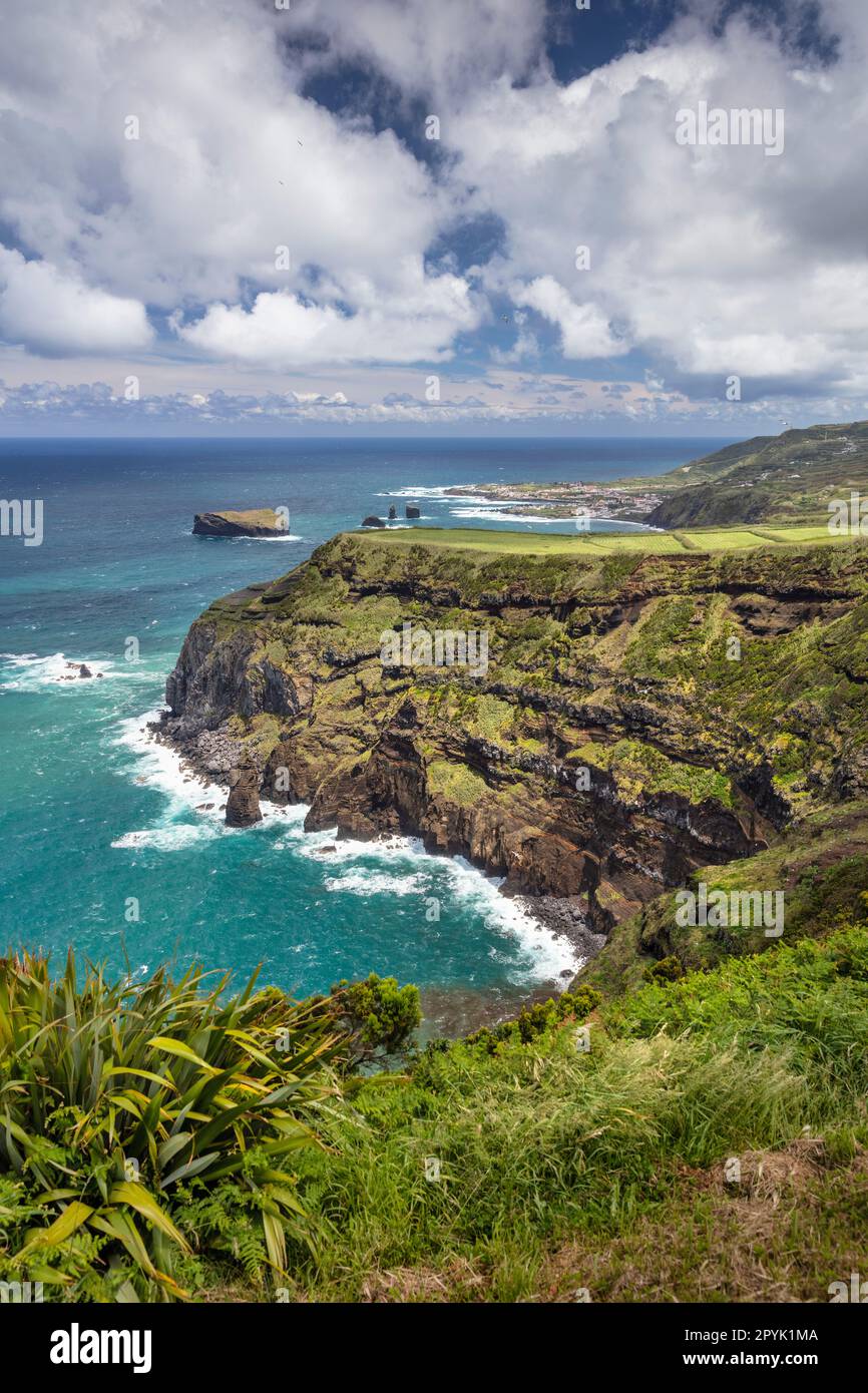 Portugal, Azores, Sao Miguel Island, Mosteiros village. Coastline Stock ...