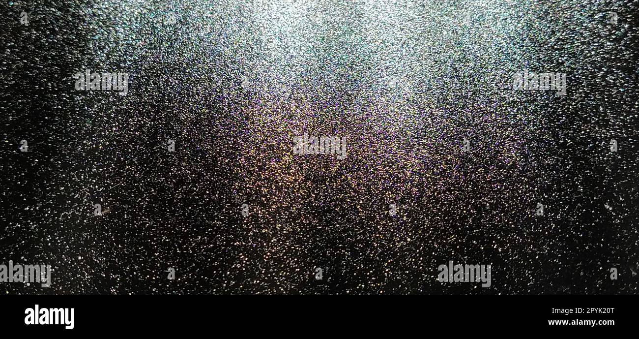 Light beam on black background with sparkles, radiance and sparkles ...