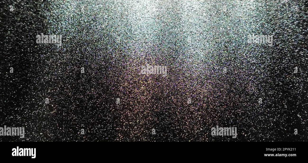 Light beam on black background with sparkles, radiance and sparkles ...