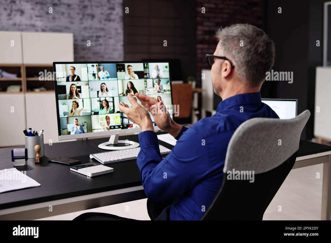 Video call event hi-res stock photography and images - Alamy