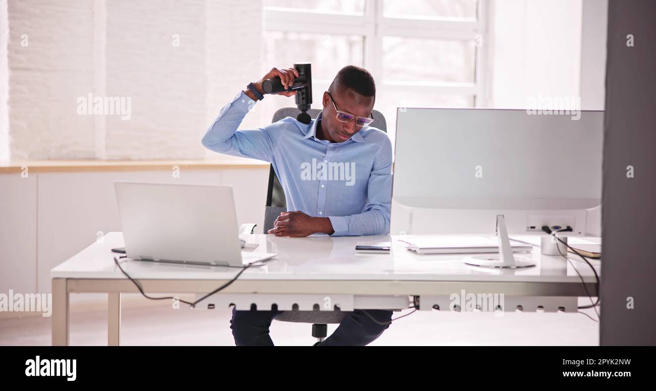 Massage Gun Muscle Recovery Therapy Stock Photo - Alamy