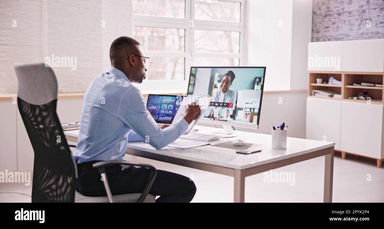 Online Video Conference Job Interview Meeting Stock Photo - Alamy