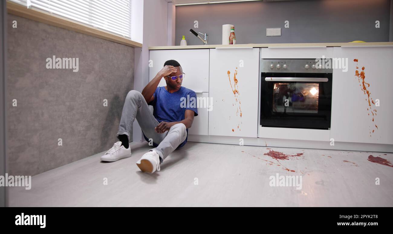 Messy Kitchen Food Spill Accident Stock Photo - Alamy