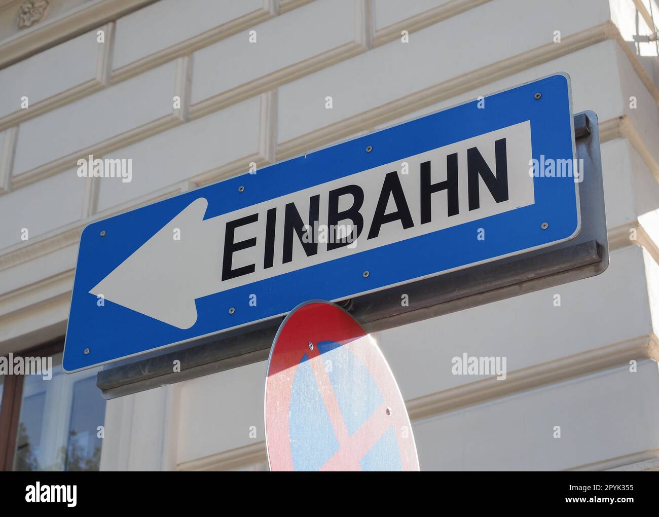 German one way street sign Stock Photo - Alamy
