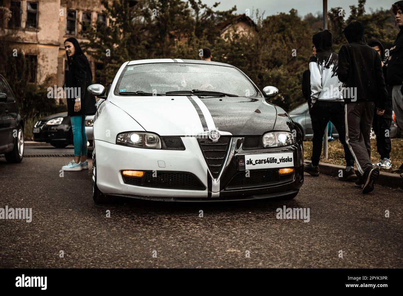 A sleek modern Alfa Romeo GT car parked in Tuzla on a street in the ...