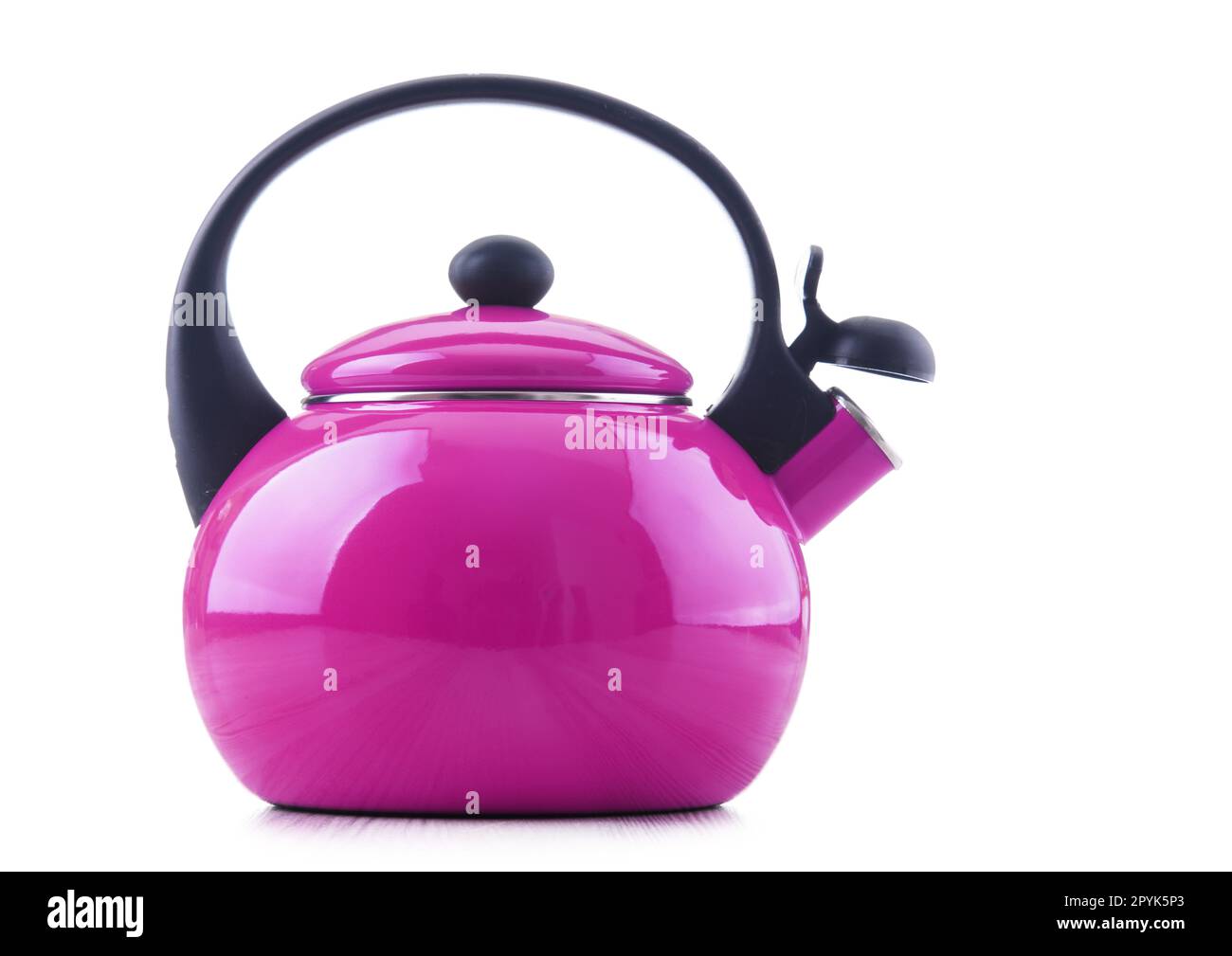 Traditional stainless steel stovetop kettle with whistle Stock Photo ...