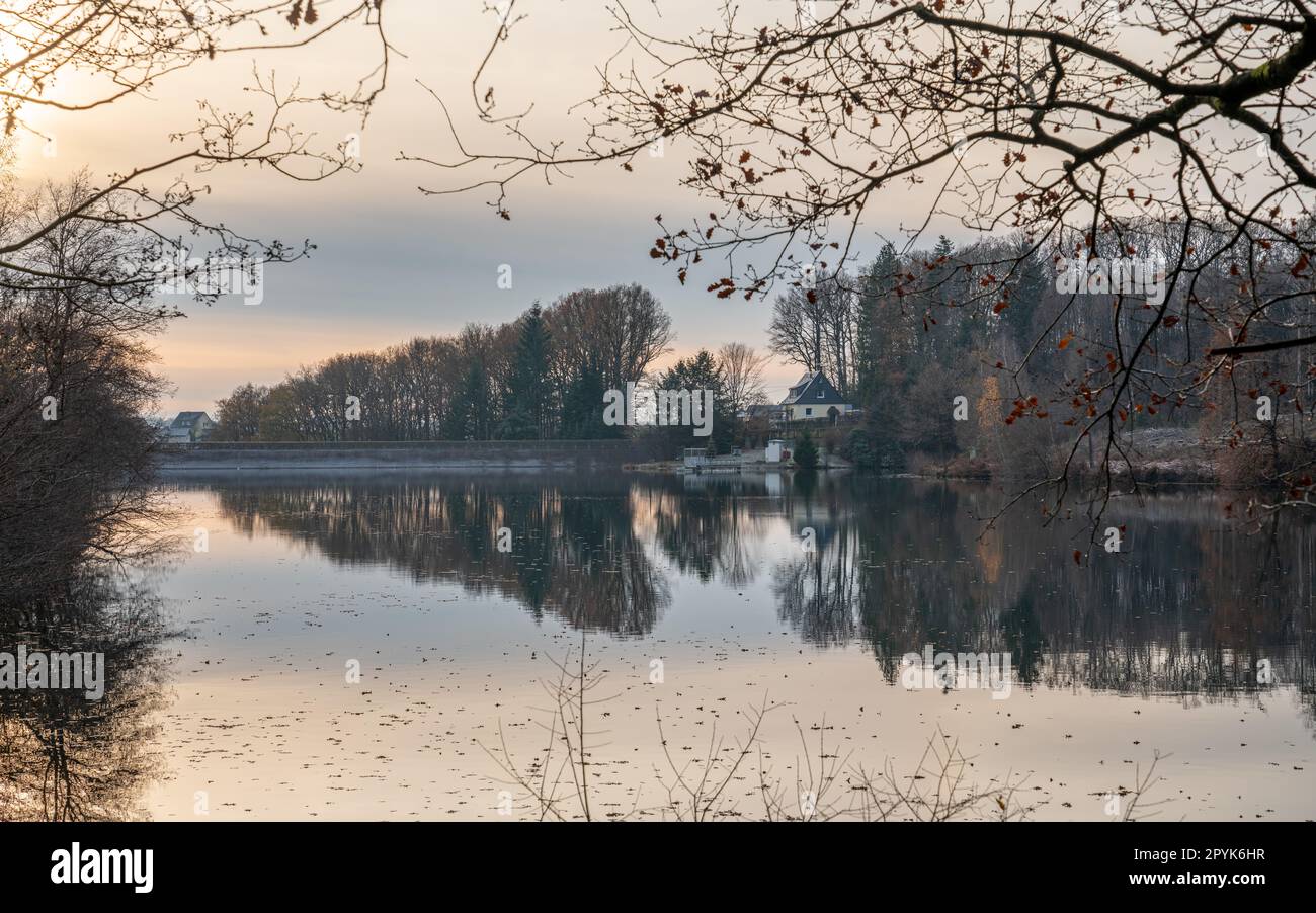 Silver lake, Bergisches Land, Germany Stock Photo - Alamy