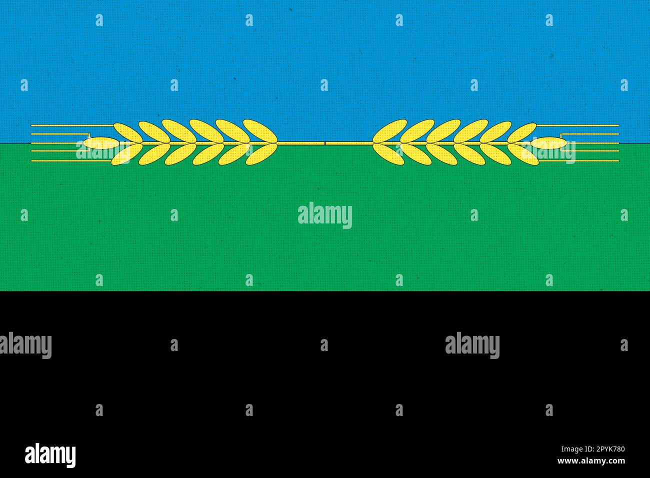 Flag of Ukrainian region Bakhmut - 3D illustration. Ukrainian region ...