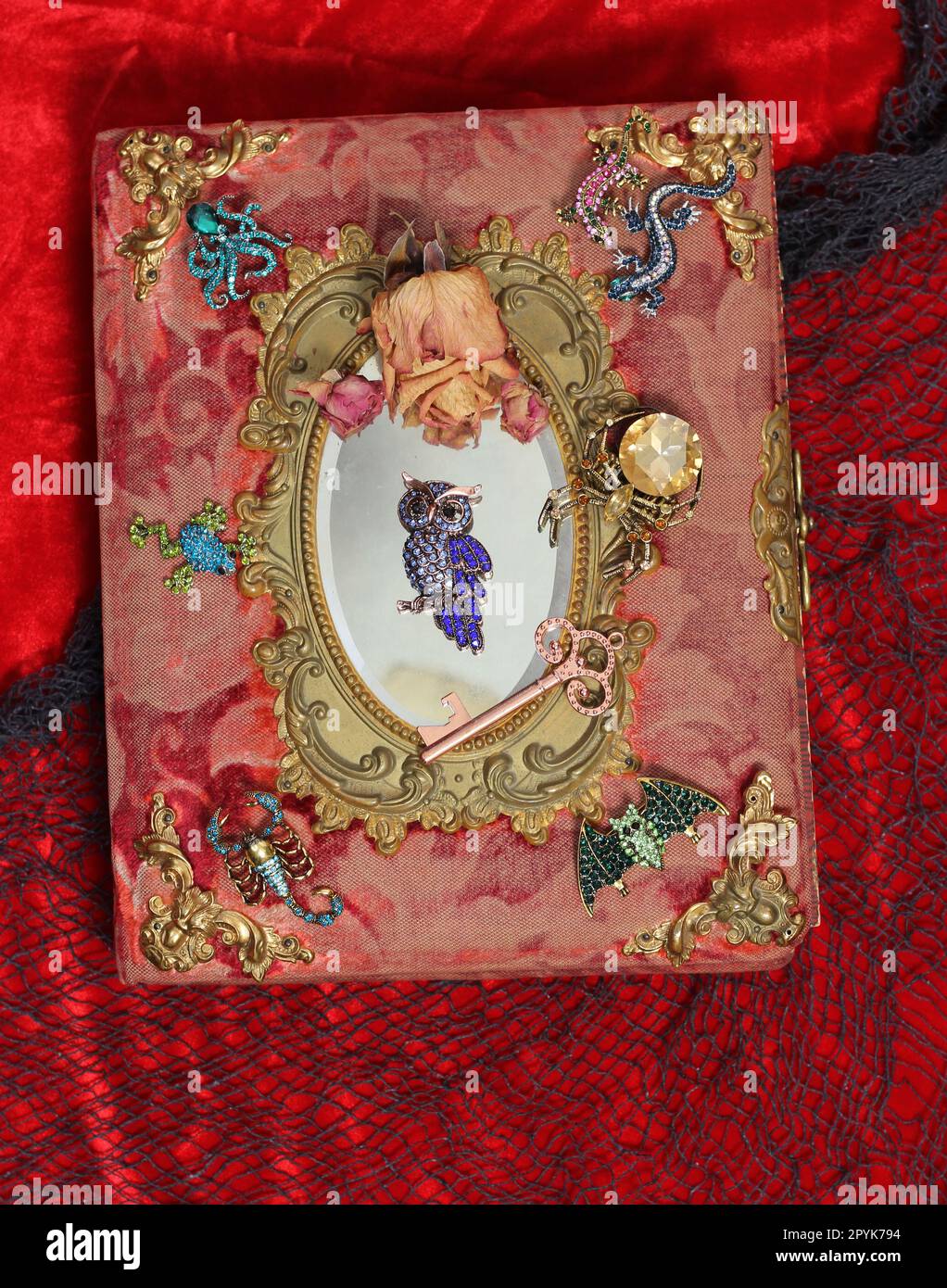 Antique Victorian Era Book With Colorful Gemstones added. Fairy Tale ...