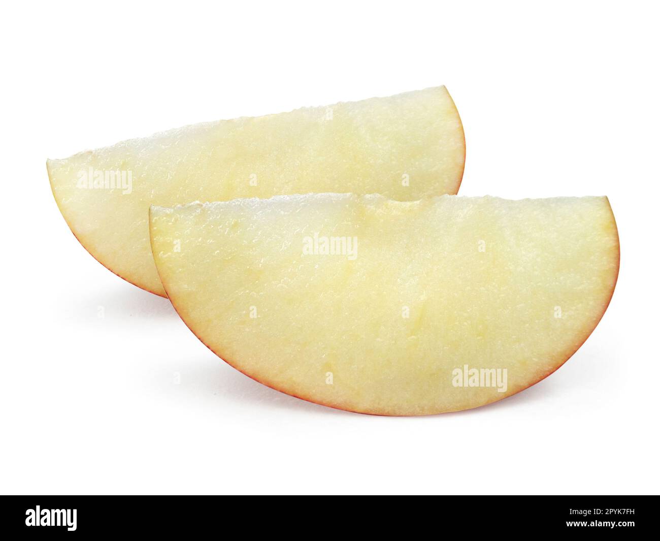 Fresh apples cut into pieces on white background Stock Photo - Alamy