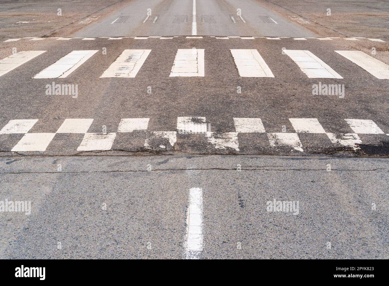Pedestrian crosswalk with a safety ramp Stock Photo - Alamy