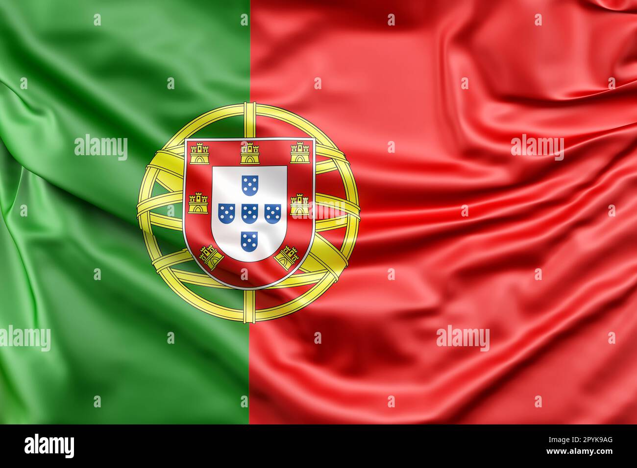 Wavy flag of portugal hi-res stock photography and images - Alamy