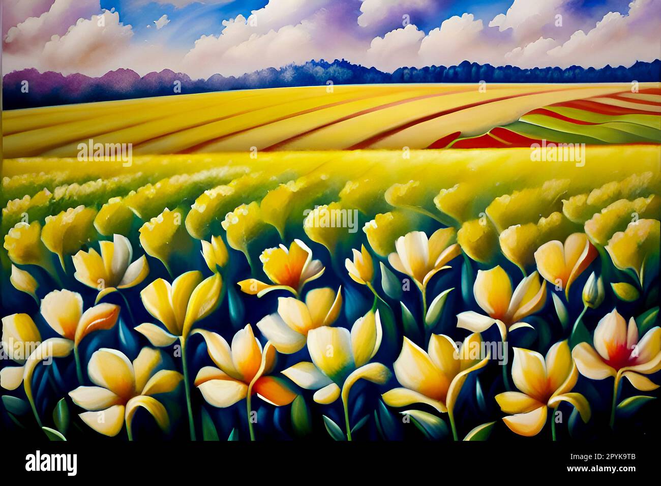 Beautiful grass field flowers hi-res stock photography and images - Alamy