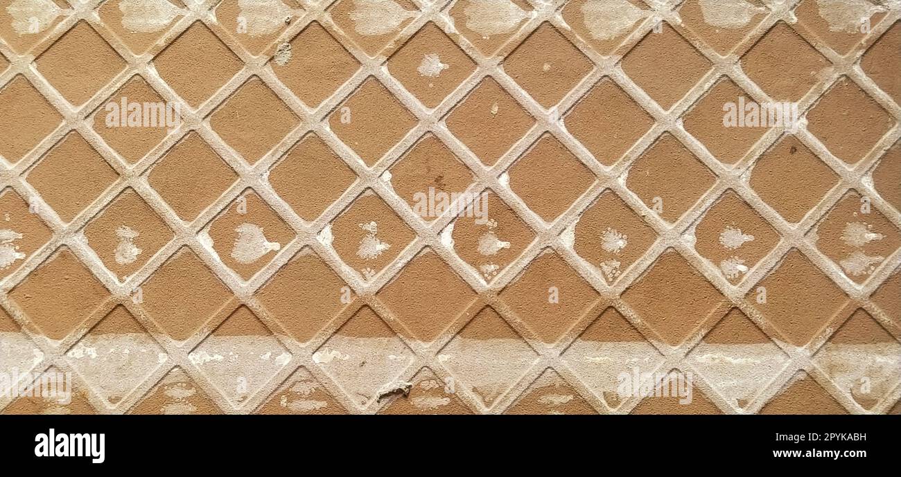 Reverse side of ceramic tiles. Detailed texture of tiles. Lattice ...