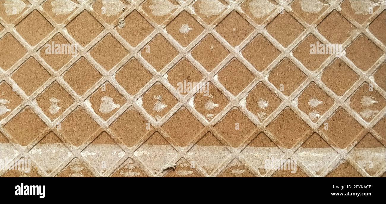 Reverse side of ceramic tiles. Detailed texture of tiles. Lattice ...