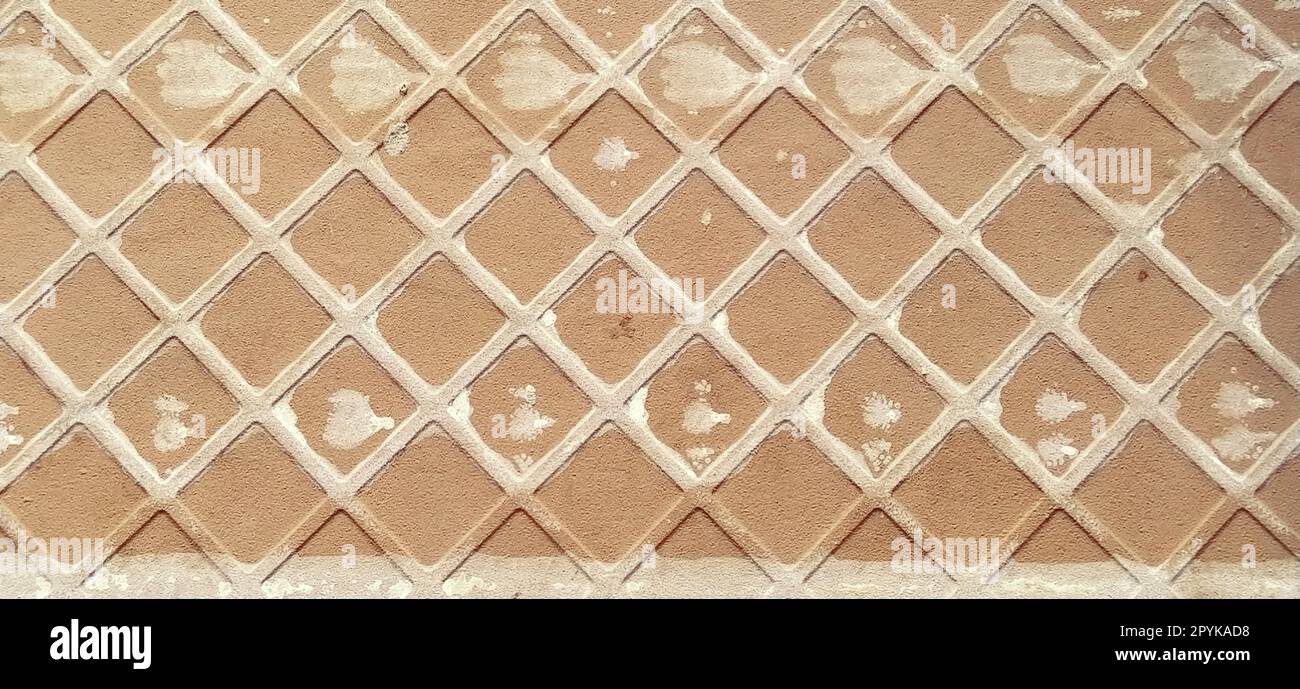 Reverse side of ceramic tiles. Detailed texture of tiles. Lattice ...