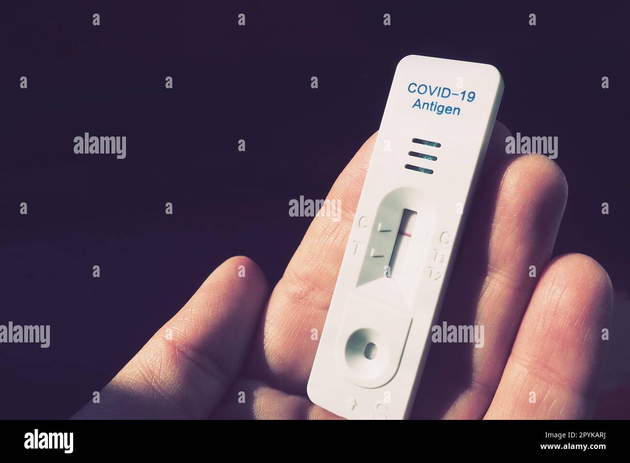 The test result for COVID-19 is negative, not infected, using rapid ...