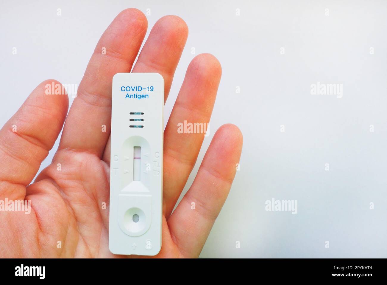 The test result for COVID-19 is negative, not infected, using rapid ...