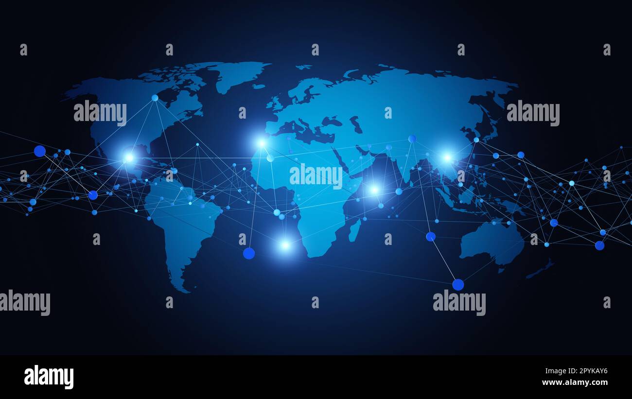 Global connection concept. Planet earth network sphere. 3d rendering ...