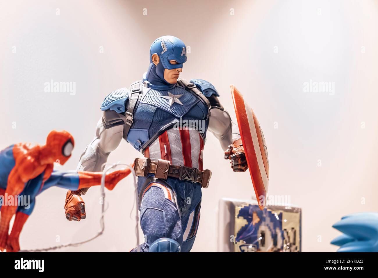 17 January 2023, Dubai, UAE: Captain America, Spiderman and other ...