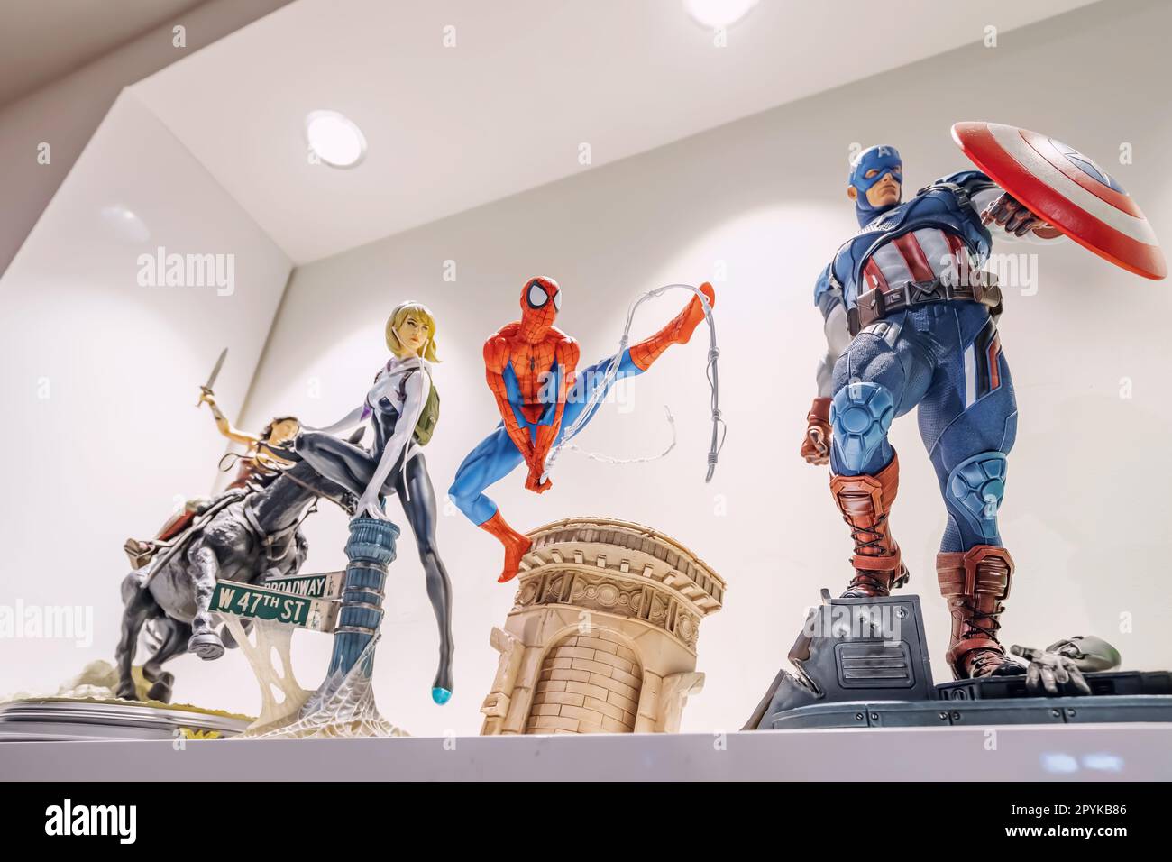 17 January 2023, Dubai, UAE: Captain America, Spiderman and other ...