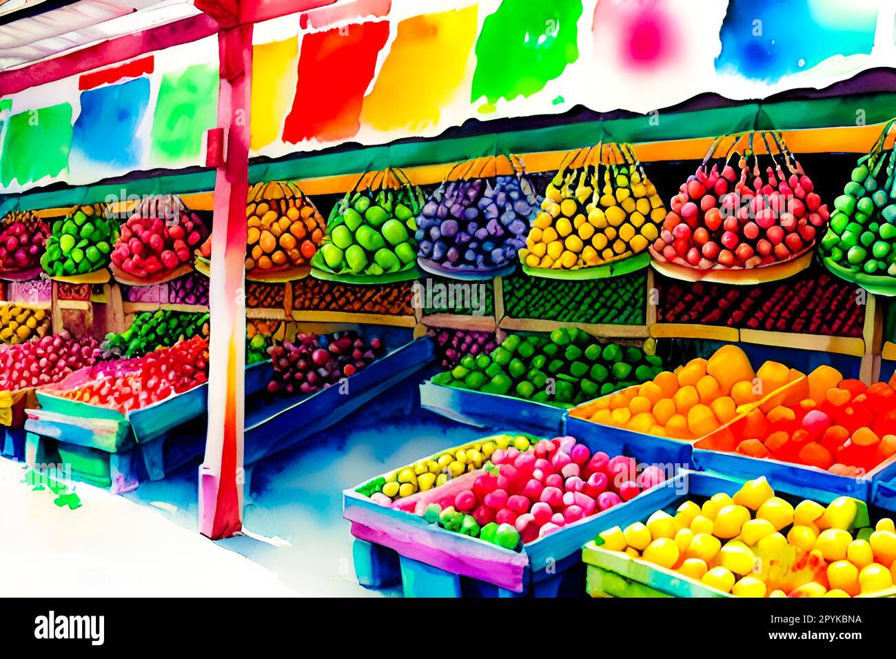 market stall at street food Stock Photo - Alamy