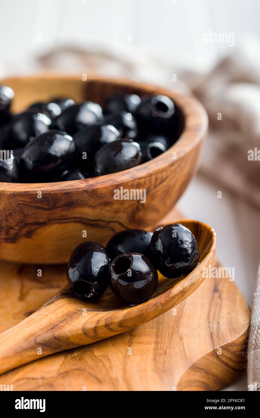 Pitted black olives hi-res stock photography and images - Alamy