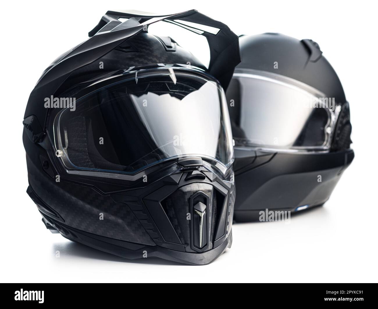 Black carbon motorcycle helmet. Offroad motocross helmet with shield ...