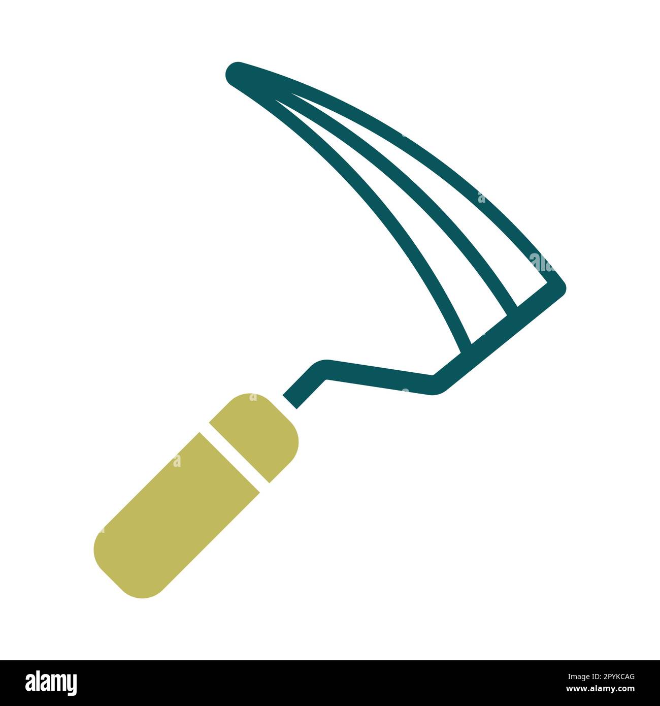 Garden sickle isolated vector icon. Graph symbol for agriculture ... Garden sickle isolated vector icon. Graph symbol for agriculture ...