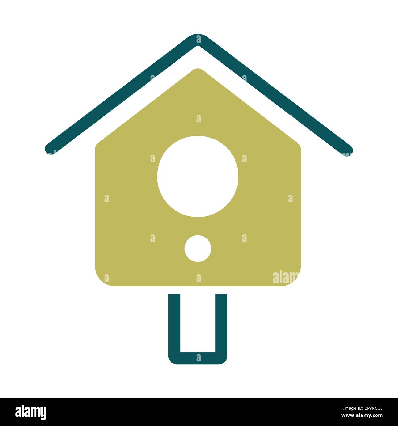 Wooden birdhouse, place for nest vector icon. Graph symbol for ...