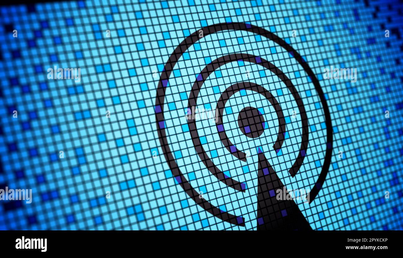 5G Fast speed wireless internet connection and technology concept. 3d ...