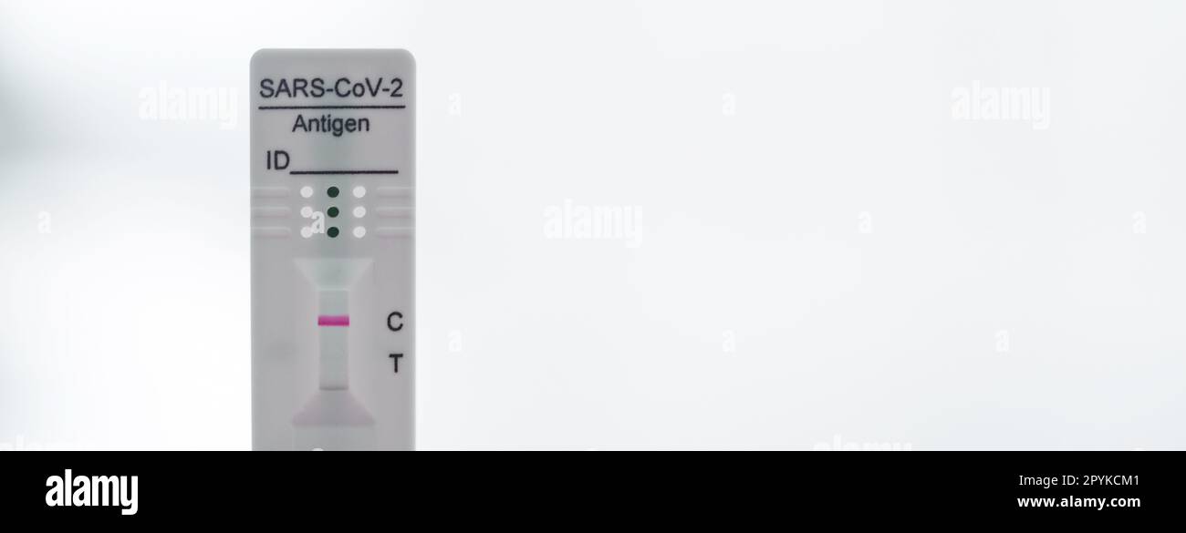 Negative test result by using rapid test device for COVID-19 Stock ...