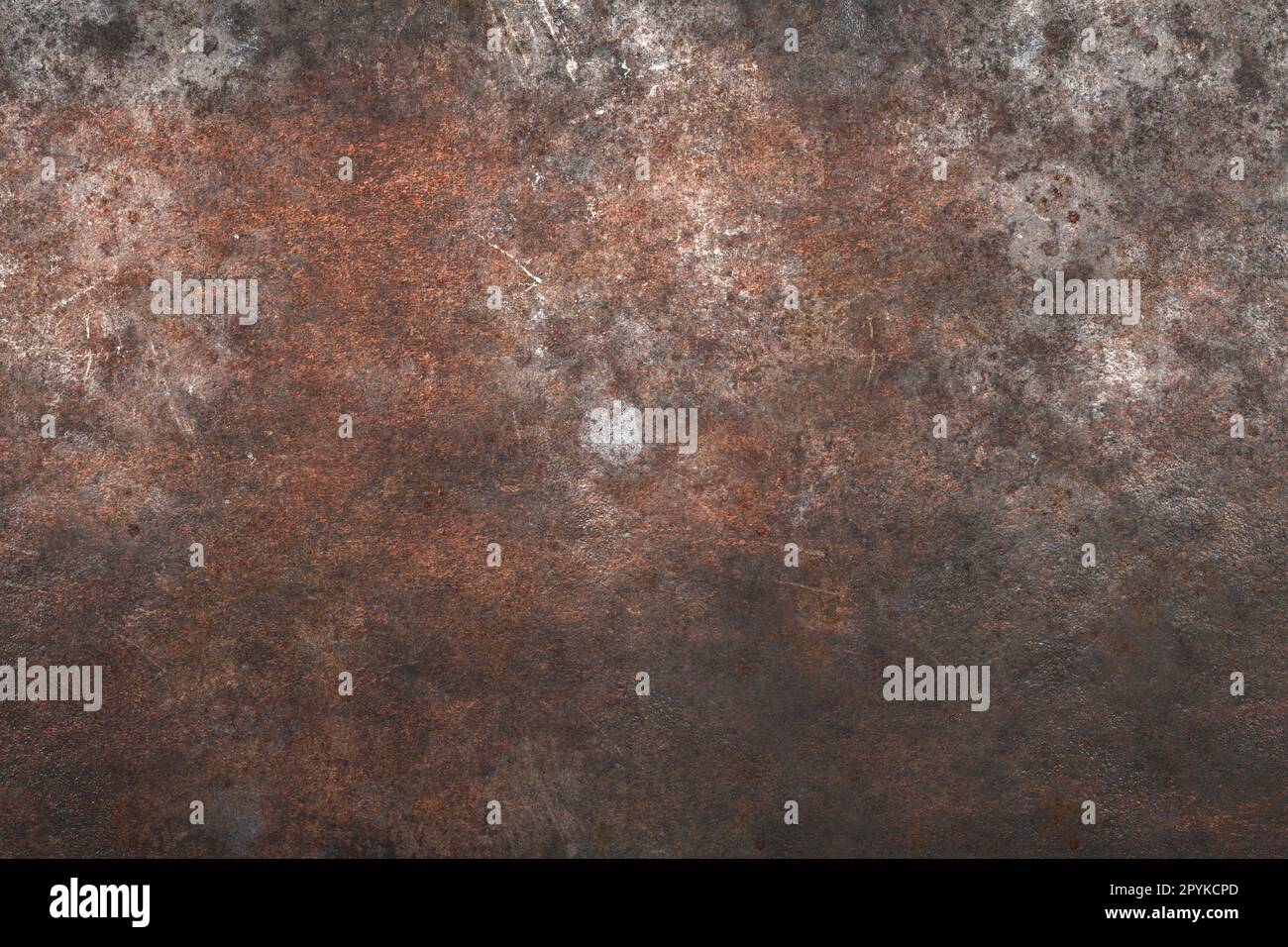 Steel textured metal sheet with heavy rust. 3d illustration Stock Photo ...