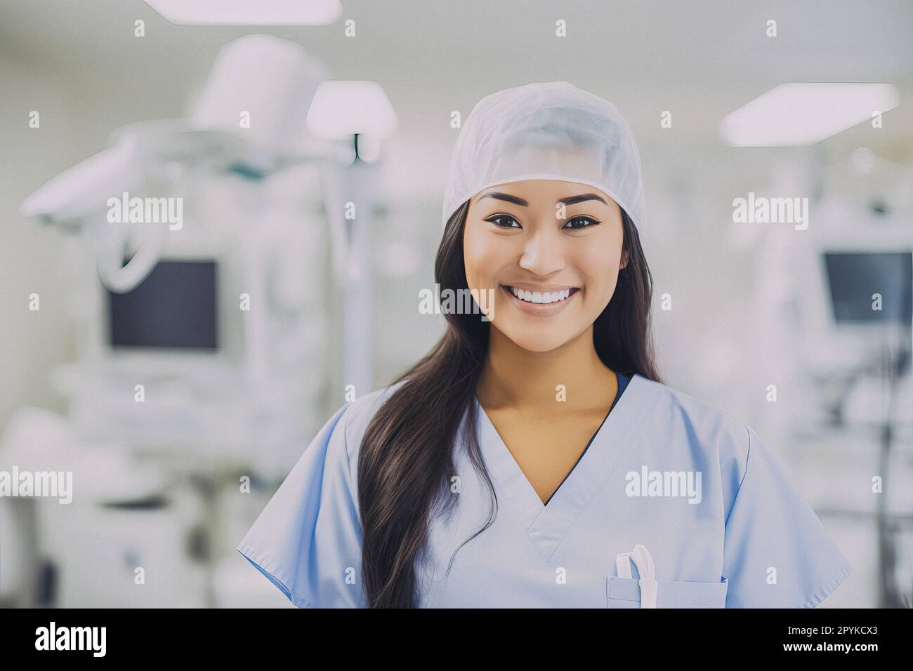 friendly asian nurse in a emergency room Stock Photo - Alamy