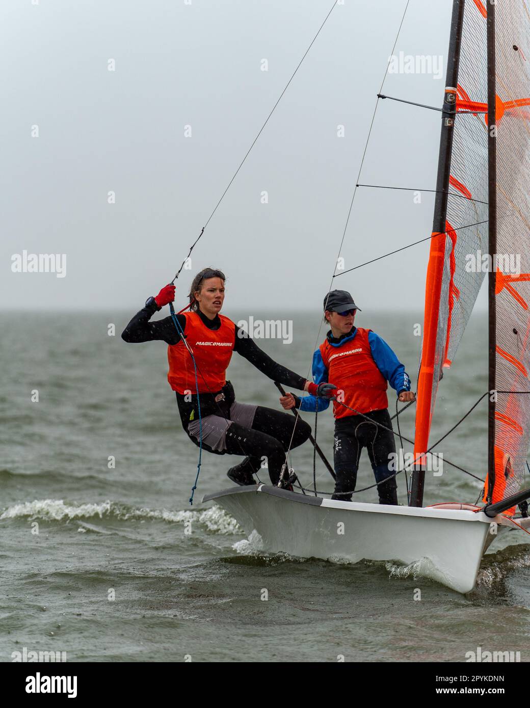 Two people sailing in Medemblik, the Netherlands Stock Photo - Alamy