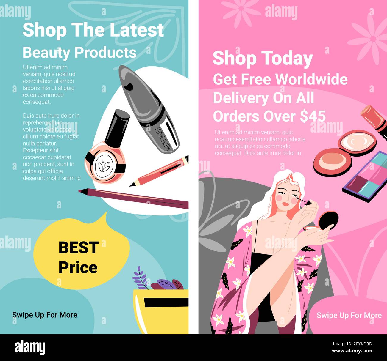 Makeup shop cosmetic products Cut Out Stock Images & Pictures - Alamy
