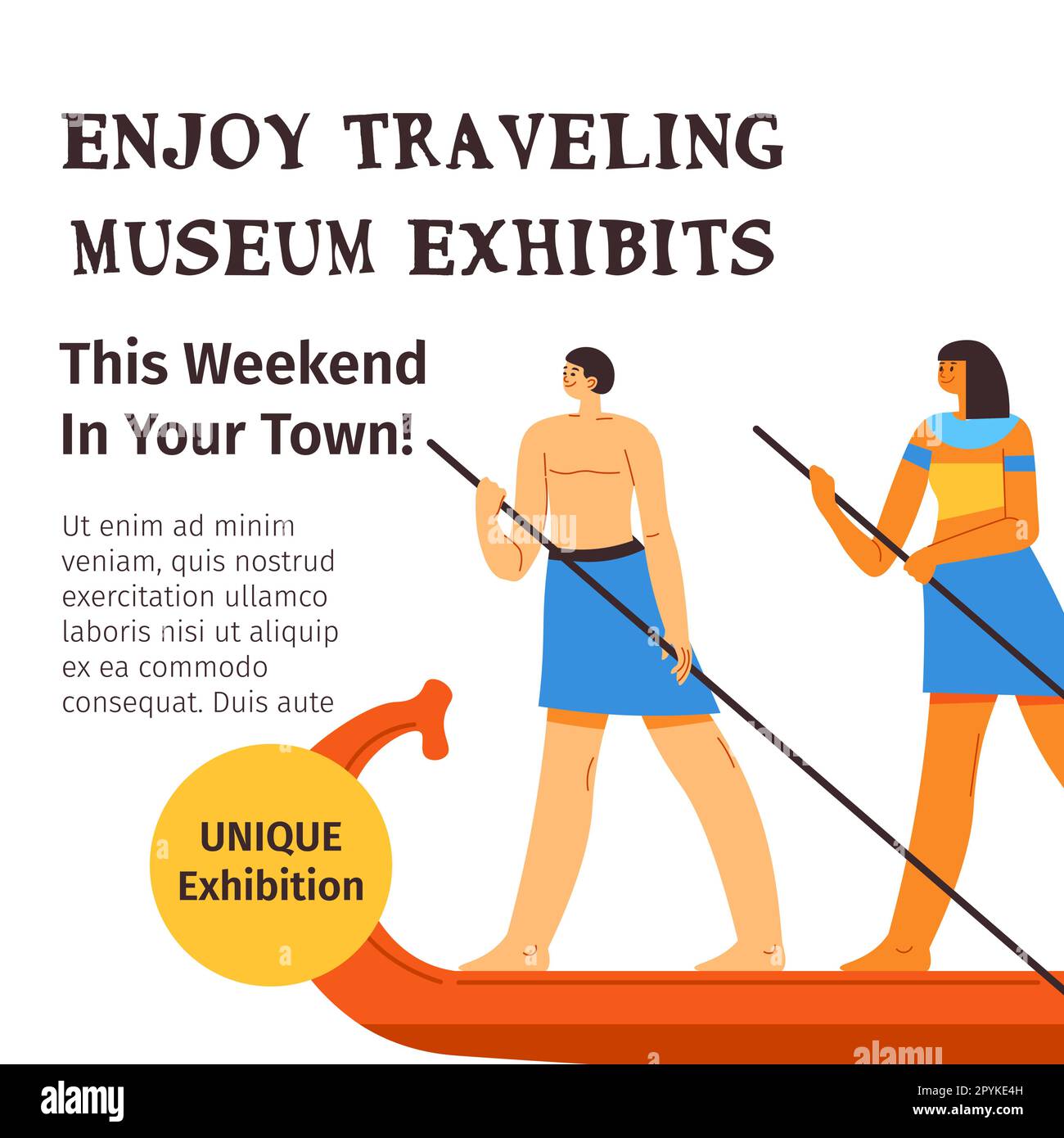 Enjoy traveling museum exhibits, this weekend Stock Vector Image & Art ...