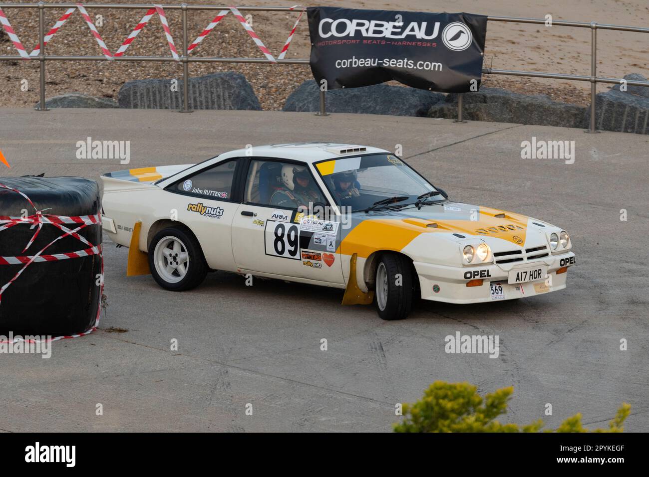 John Rutter racing a classic 1983 Opel Manta V6 competing in the ...