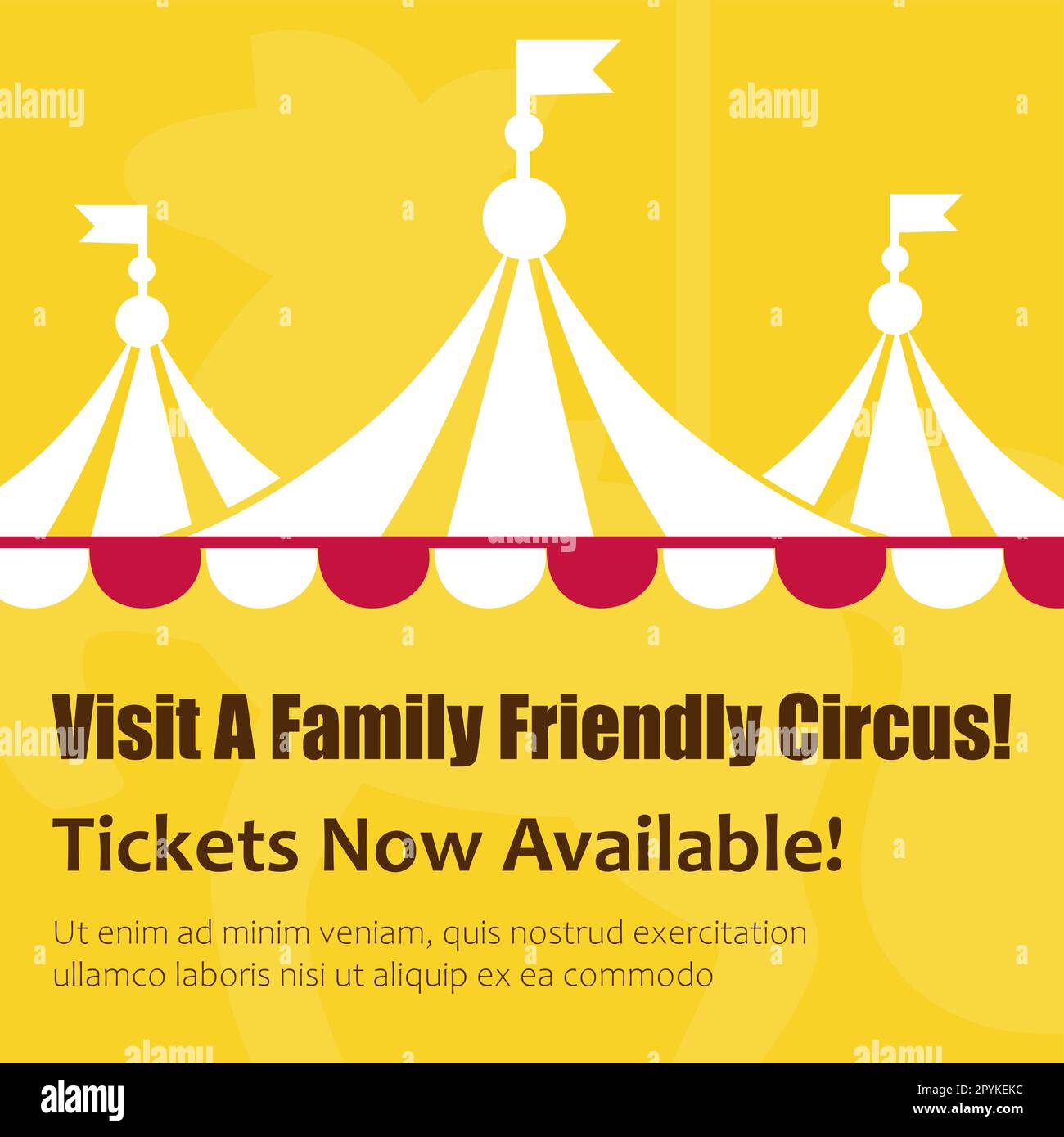 Visit family friendly circus tickets available now Stock Vector Image ...