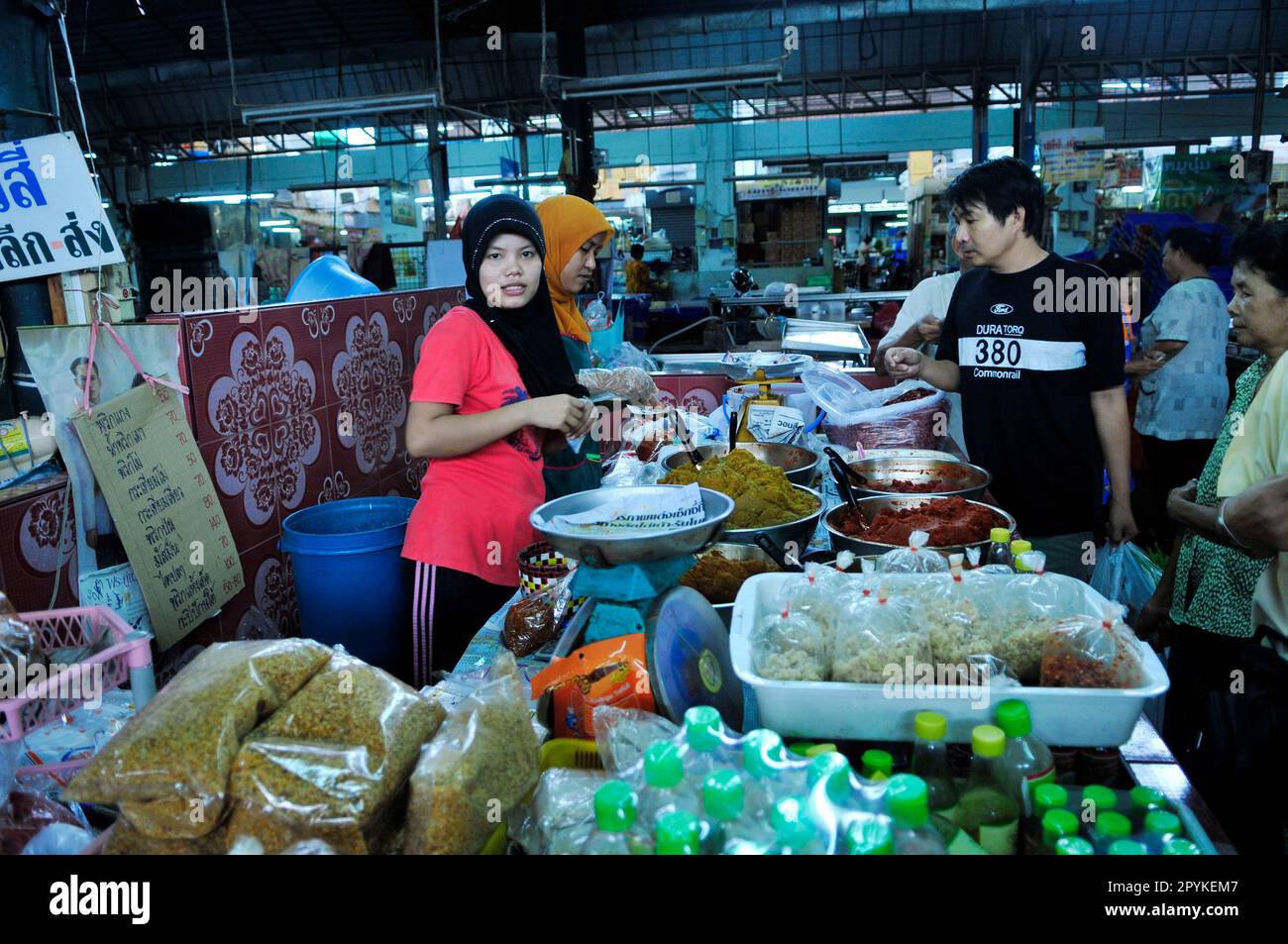 The colorful Mae Klong Railway Market Southwest of Bangkok, Thailand ...